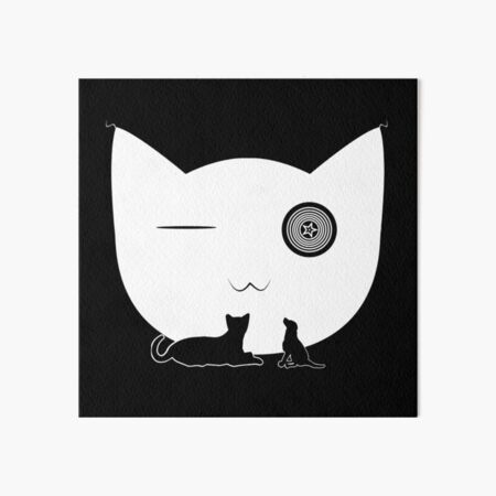 "Black & White Catland" Art Board Print for Sale by MONLart | Redbubble