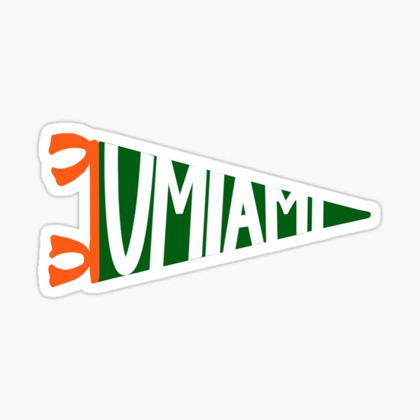 "University of Miami Pennant" Sticker for Sale by piamarker | Redbubble