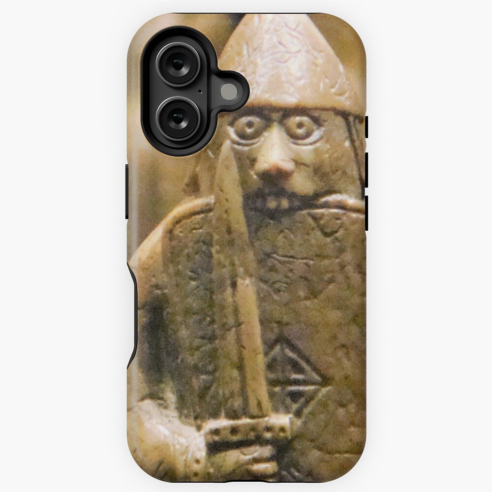 "Lewis Viking Chessmen - Shield-Biting Viking Berserker" Sticker for ...