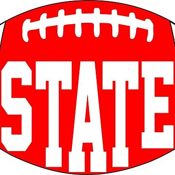 "State Football" Sticker for Sale by eohara15 | Redbubble