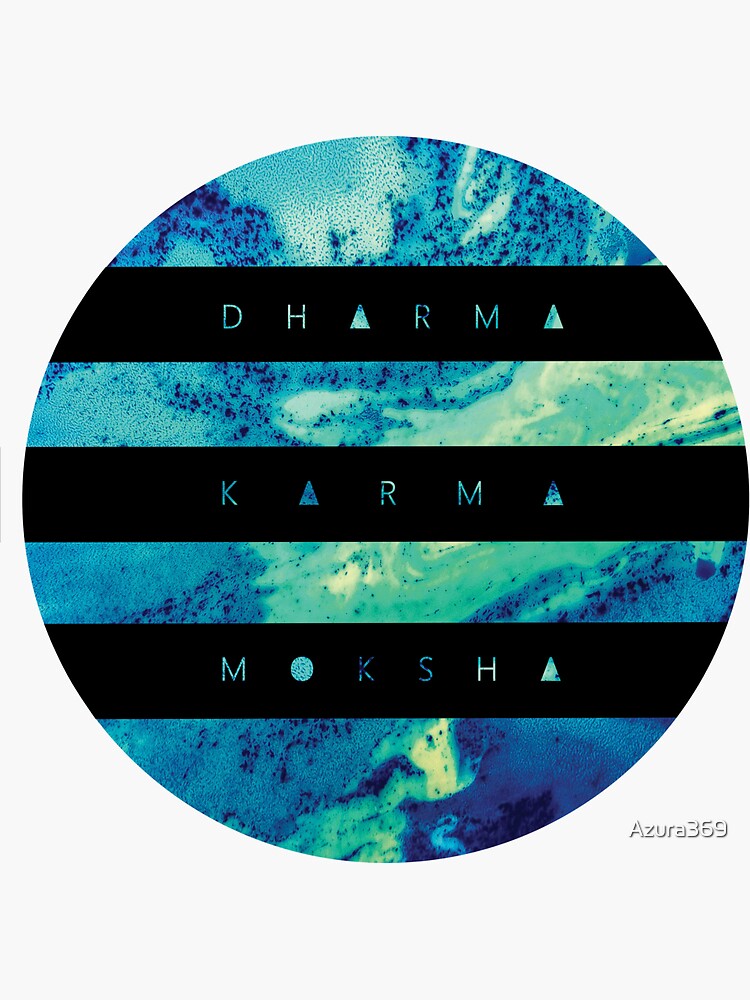 "Dharma, Karma & Moksha - Blue/Green" Sticker for Sale by Azura369 ...