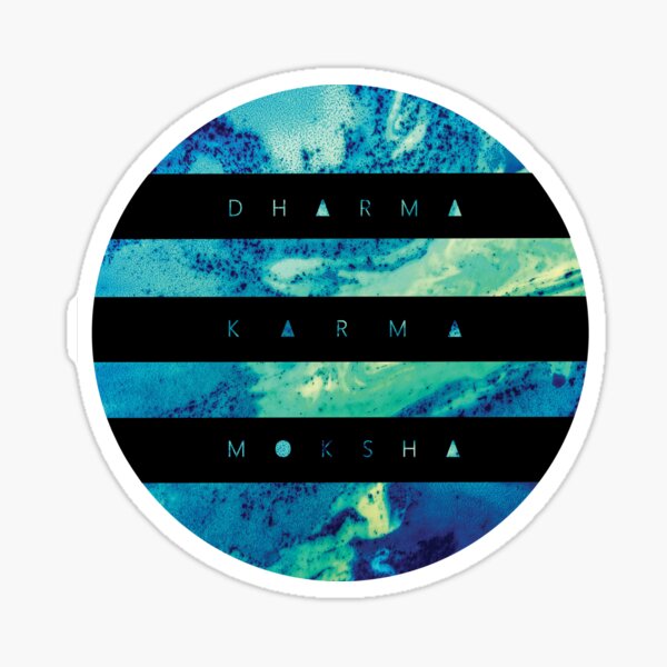 "Dharma, Karma & Moksha - Blue/Green" Sticker for Sale by Azura369 ...