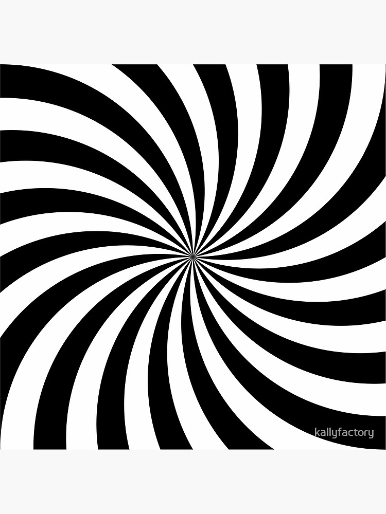 "Black and white spiral vortex" Poster for Sale by kallyfactory | Redbubble