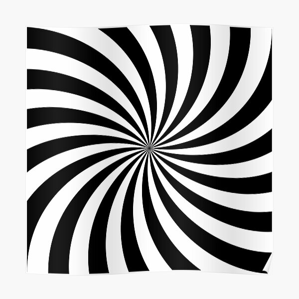 "Black and white spiral vortex" Poster by kallyfactory | Redbubble