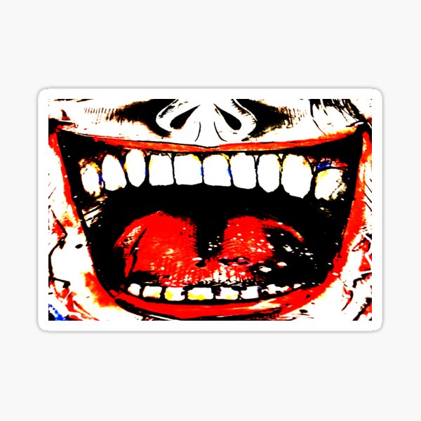 "Laughing Mouth" Sticker by JohnnyTaco | Redbubble