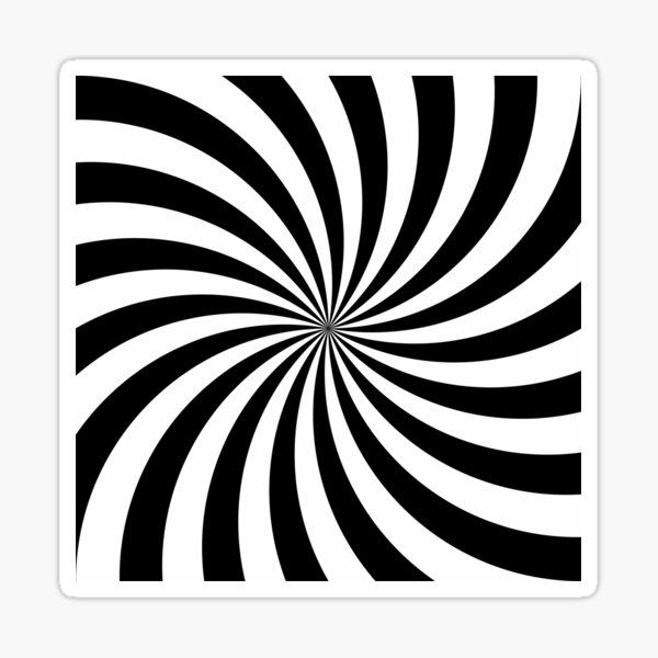 "Black and white spiral vortex" Sticker by kallyfactory | Redbubble