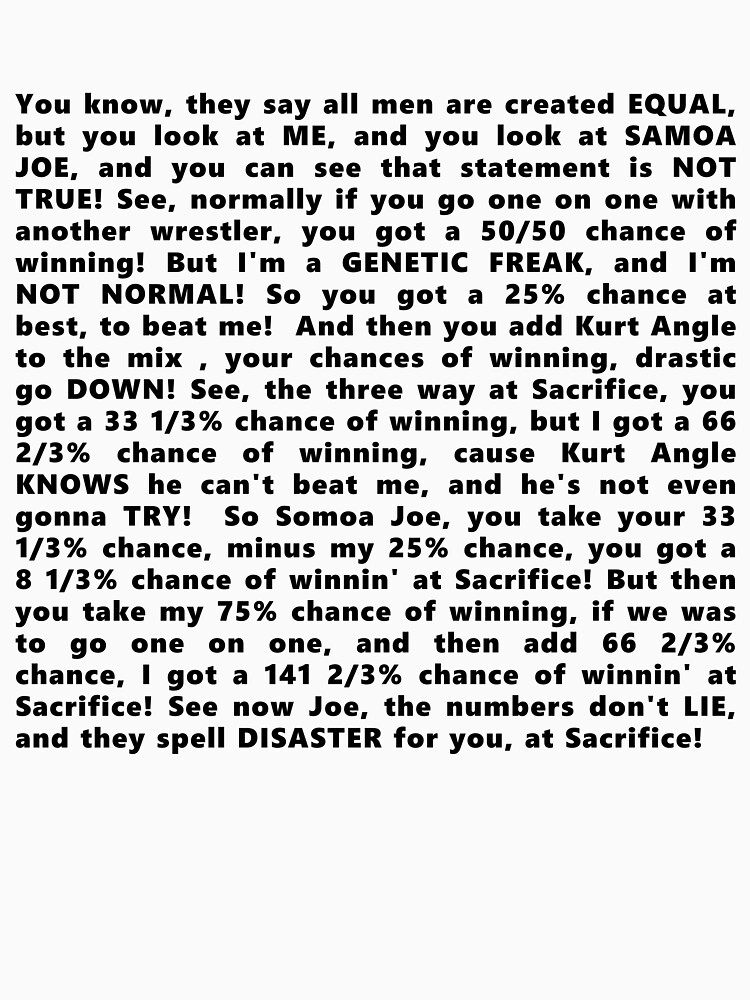 "Scott Steiner Math Promo" Essential T-Shirt for Sale by ...