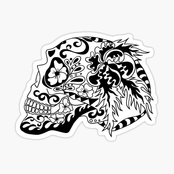 "Art skull drawing" Sticker for Sale by Marinakutukova | Redbubble