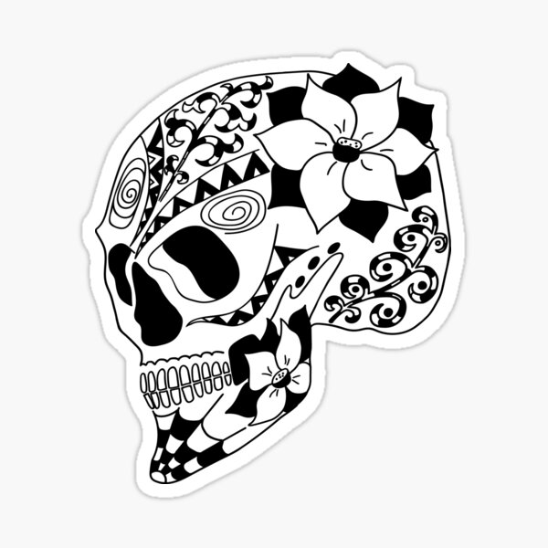"Art skull drawing" Sticker for Sale by Marinakutukova | Redbubble
