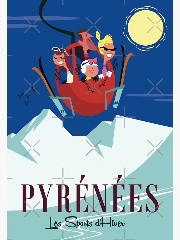 "Pyrenees poster" Sticker for Sale by GAGodel | Redbubble