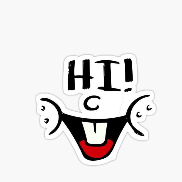 "Hi!" Sticker for Sale by Skloilustra | Redbubble