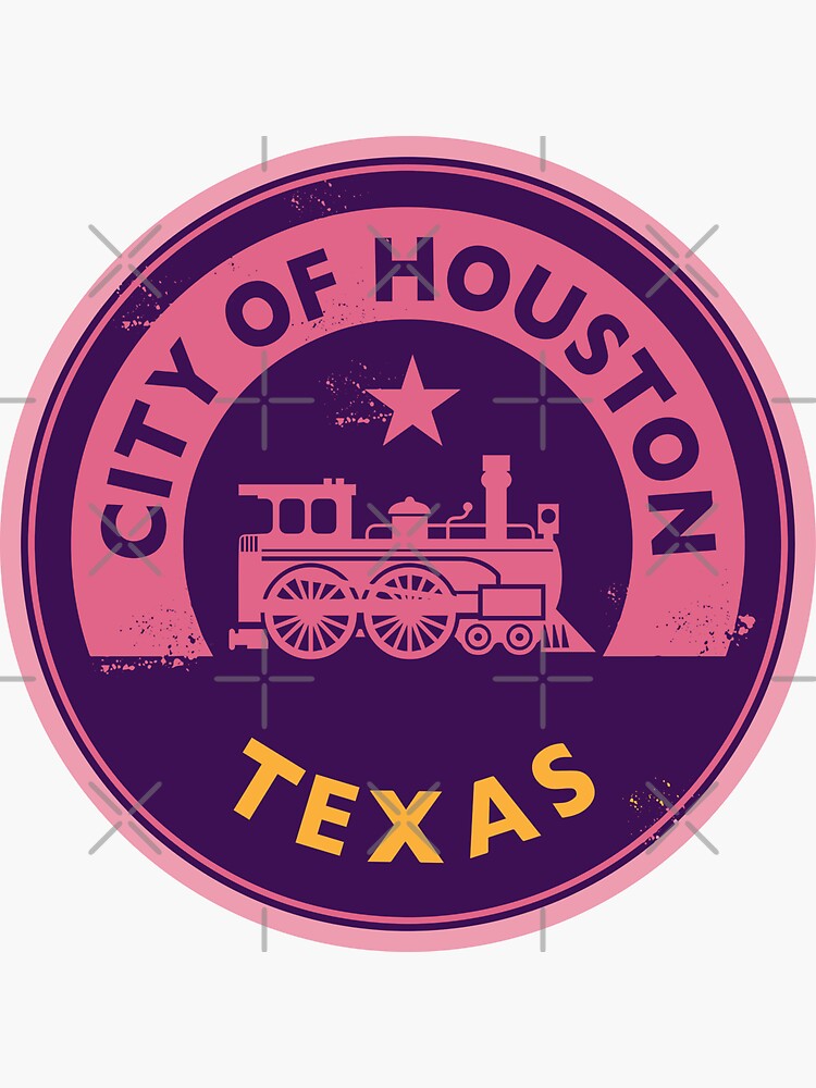 "Houston, Texas" Sticker by studio838 | Redbubble