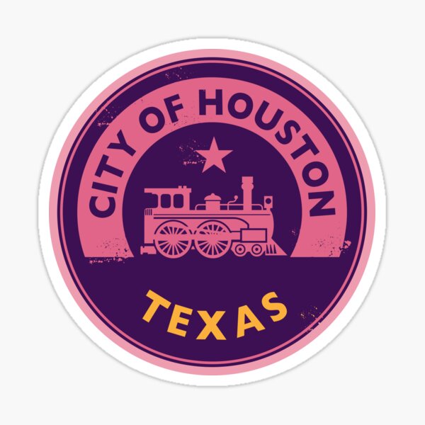 "Houston, Texas" Sticker by studio838 | Redbubble