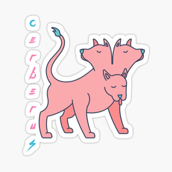 "pink cerberus" Sticker by philo10 | Redbubble