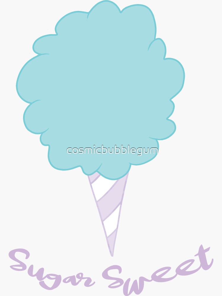 "Candy Floss - Blue" Sticker for Sale by cosmicbubblegum | Redbubble