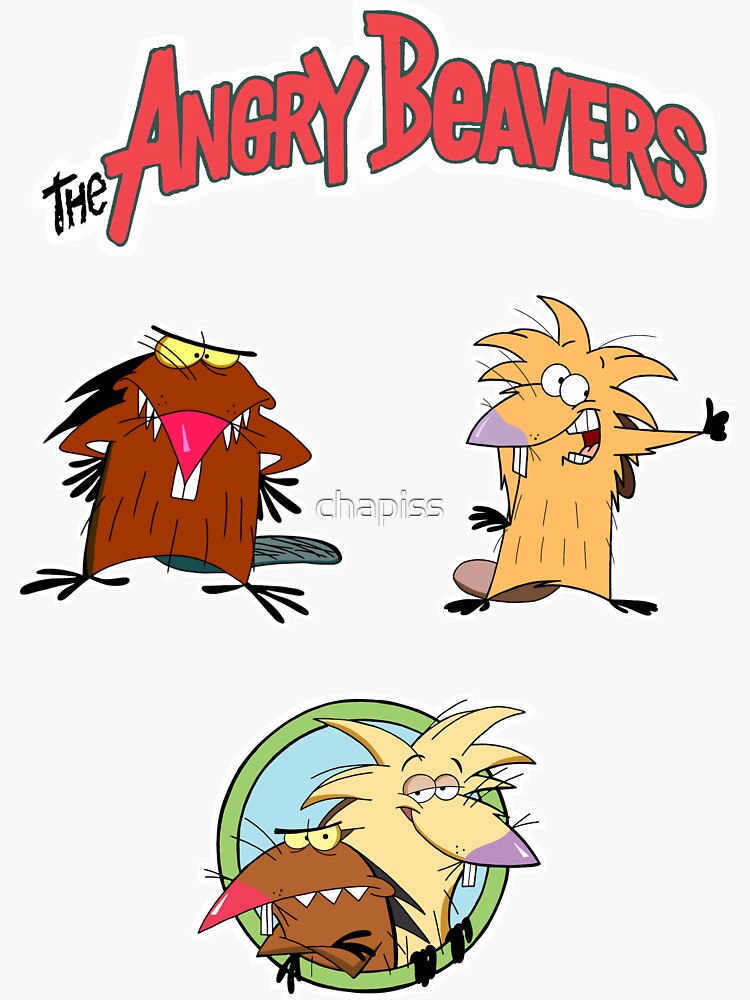 "The Angry Beavers" Sticker by chapiss | Redbubble