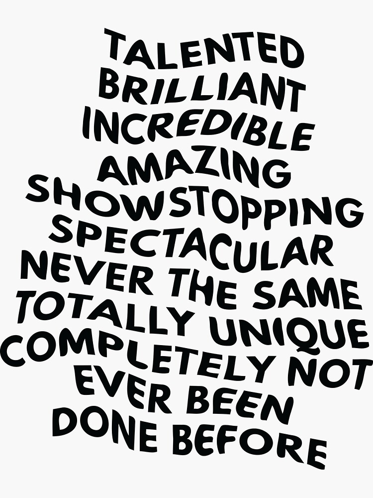 "Lady Gaga - Talented Brilliant Incredible Amazing" Sticker for Sale by ...