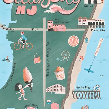 "Map of Ocean City NJ" Poster for Sale by glachhabria | Redbubble