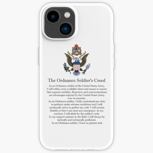 "Ordnance Soldiers Creed" iPhone Case for Sale by Darklite80 | Redbubble