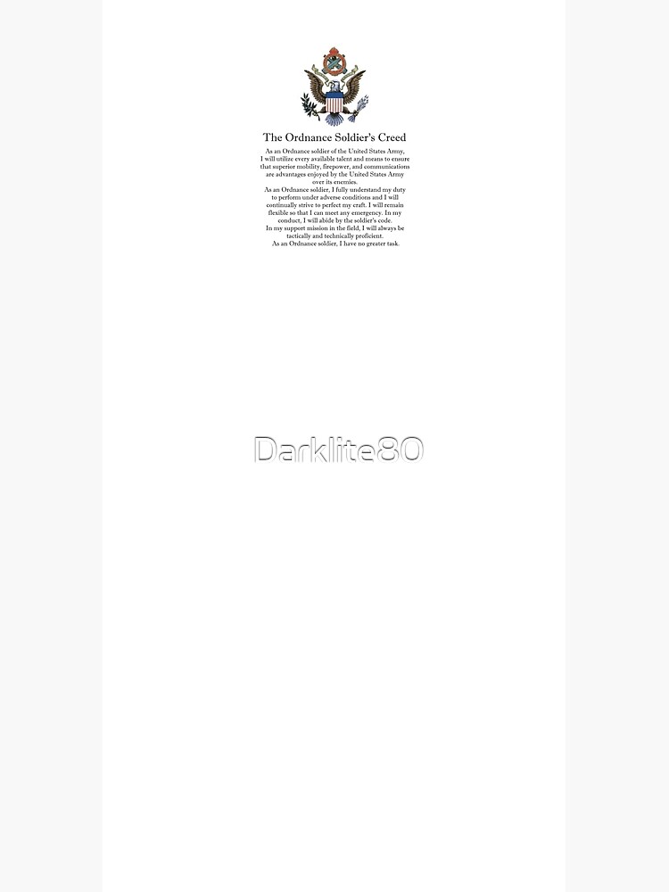 "Ordnance Soldiers Creed" Duffle Bag for Sale by Darklite80 | Redbubble