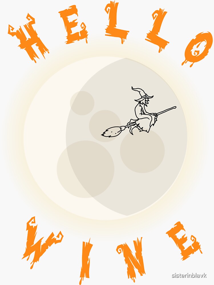 " Hello win" Sticker for Sale by sisterinblavk | Redbubble