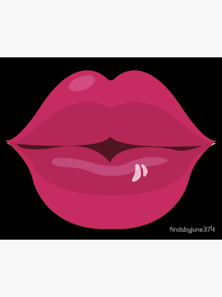 Sexy Red Lips Sticker By Findsbyjune374 Redbubble