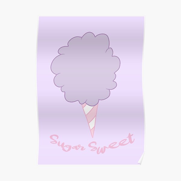 "Candy Floss - Purple" Poster for Sale by cosmicbubblegum | Redbubble