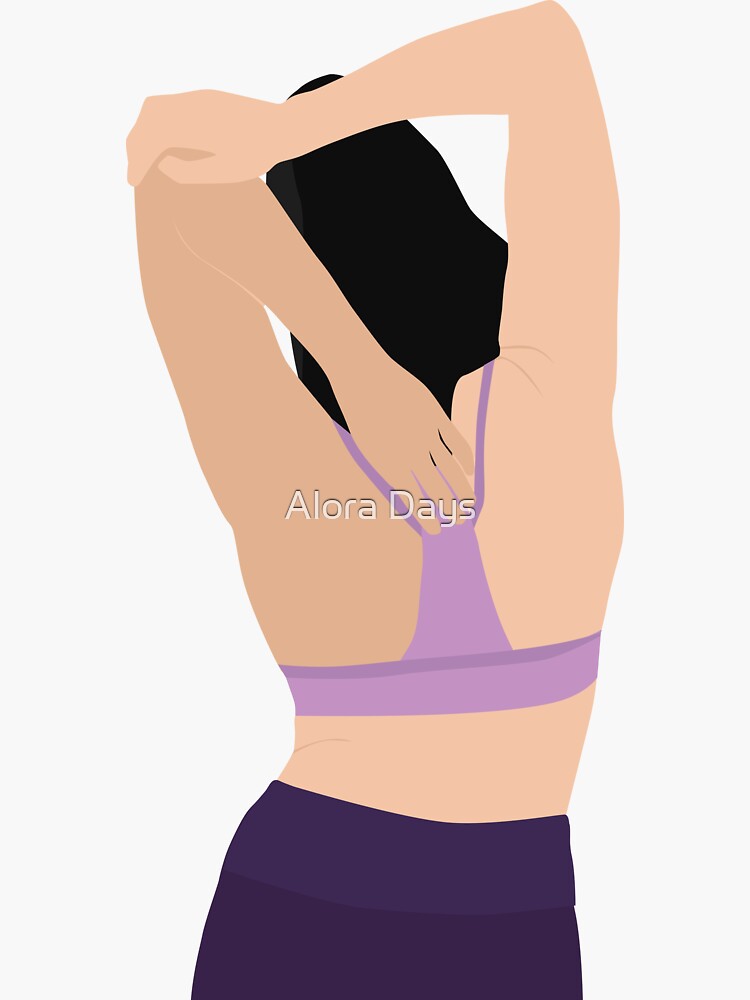 "Girl Stretching" Sticker for Sale by martaduarte | Redbubble