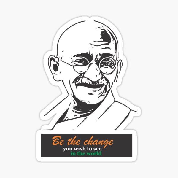 "Mahatma Gandhi " Sticker by Giftsfuture | Redbubble