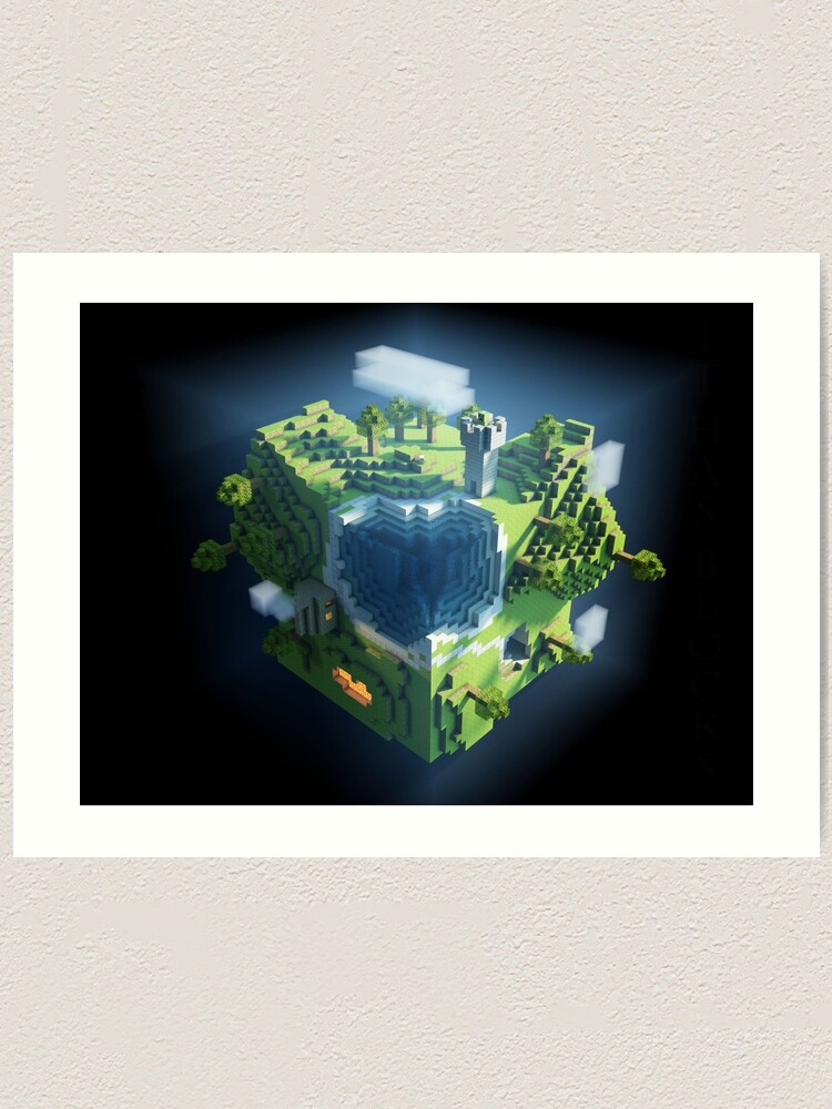 "minecraft cubic world" Art Print by topherblais13 | Redbubble