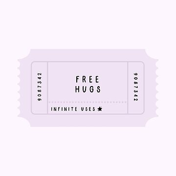 "Free Hugs Ticket" Greeting Card for Sale by alwayselle | Redbubble