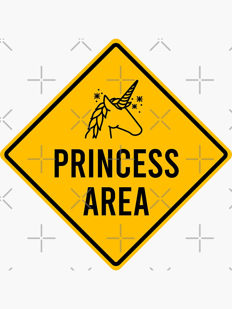 "Princess Area Roadsign" Sticker for Sale by stickertopic | Redbubble