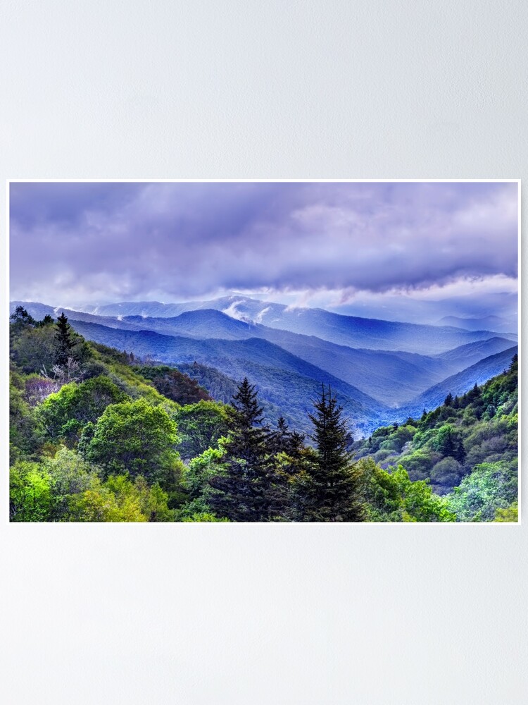 "Purple Mountains Majesty in the Smokies" Poster by KayBrewer | Redbubble