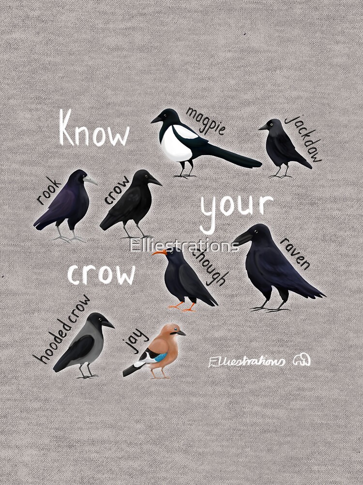 "Know your Crow" Essential T-Shirt for Sale by Elliestrations | Redbubble