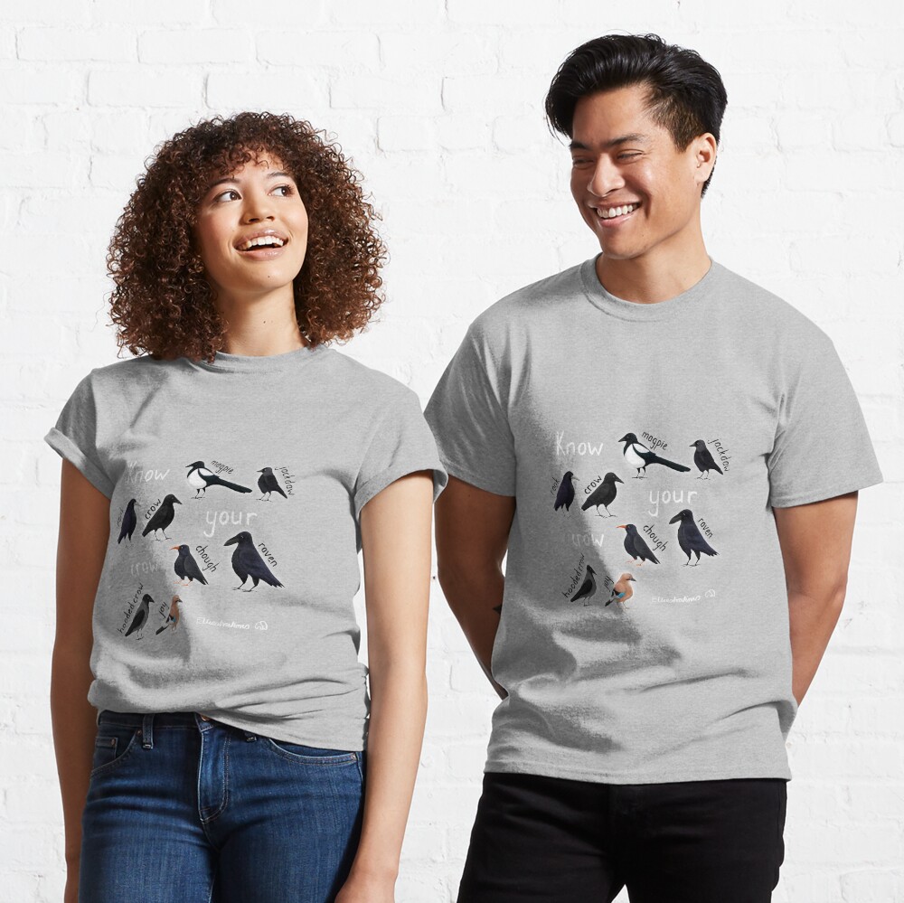 "Know your Crow" Essential T-Shirt for Sale by Elliestrations | Redbubble