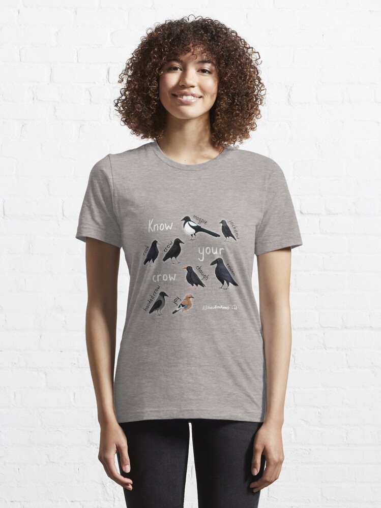 "Know your Crow" Essential T-Shirt for Sale by Elliestrations | Redbubble
