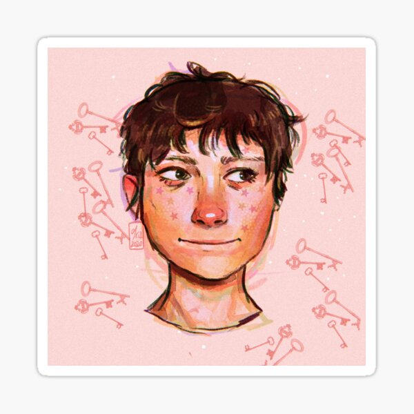 "keys + face" Sticker for Sale by trashcangoddess | Redbubble