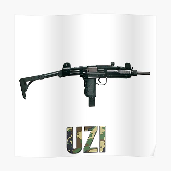 "IMI UZI Submachine Gun" Poster by DigitalPulsion | Redbubble