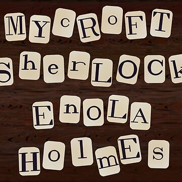 "Sherlock Mycroft Enola Holmes Name Tiles" Sticker for Sale by ...