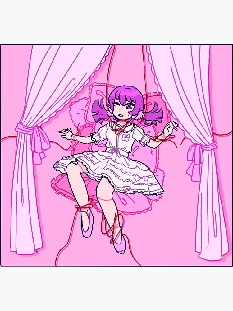 "red string girl" Sticker for Sale by meivix | Redbubble