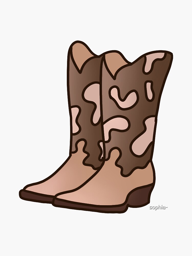 "Cowboy Boots" Sticker by sophia- | Redbubble