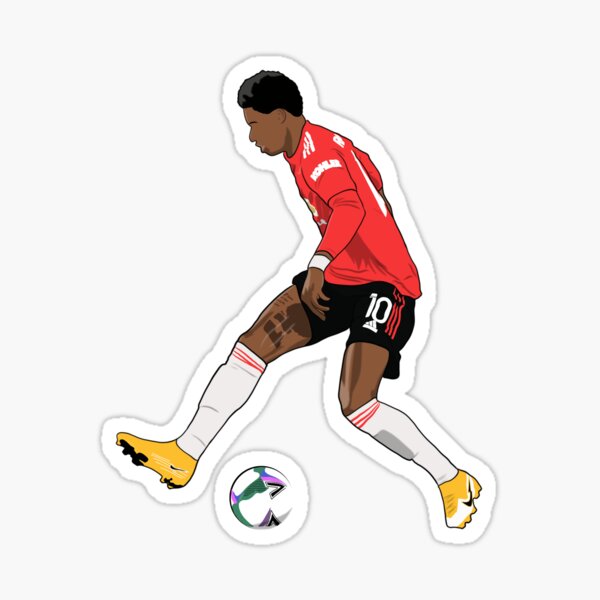 "Marcus Rashford MUFC Stepover " Sticker for Sale by Hevding | Redbubble