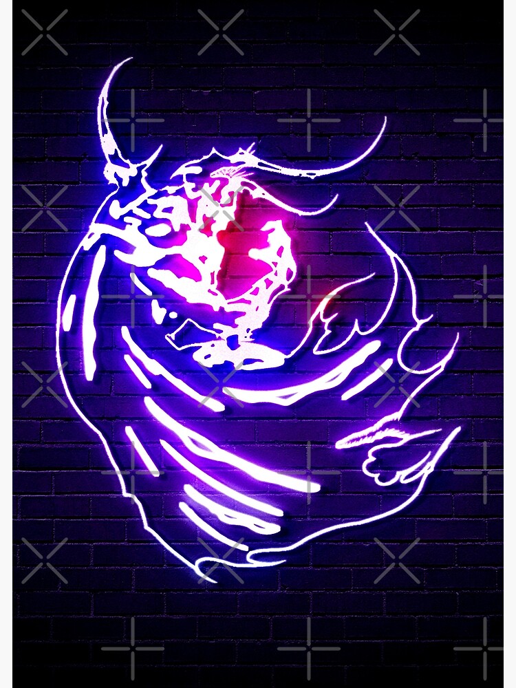 "Final Fantasy IV Neon Logo" Art Print by ZeWiss | Redbubble