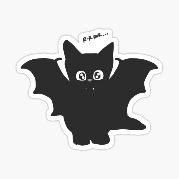 "Bat-Cat" Sticker for Sale by Geniuslab16 | Redbubble