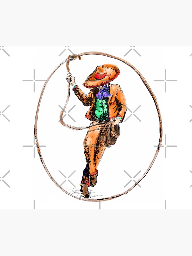 " Charro Mexicano (Mexican Cowboy Horseman)" Sticker for Sale by Ivan ...