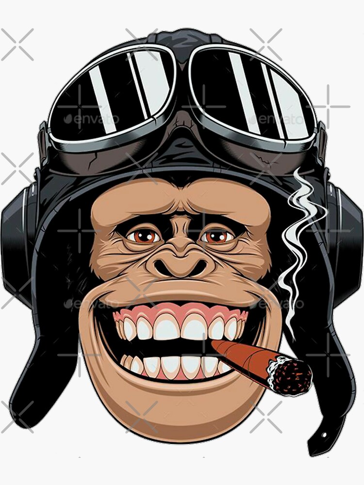 "Monkey " Sticker by Keticreation | Redbubble