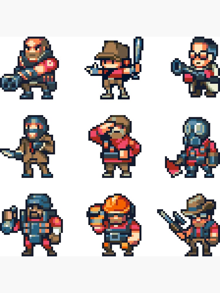 "Team Fortress Pack Pixel Art" Poster by LuiferEffects | Redbubble