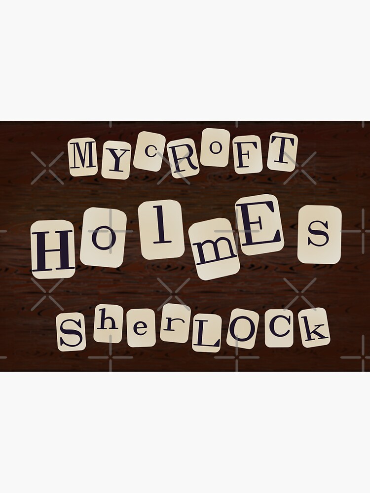 "Brothers Sherlock Mycroft Holmes Name Tiles" Sticker for Sale by ...