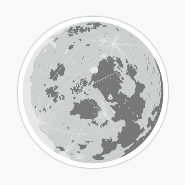 "Full Moon" Sticker by L-key | Redbubble