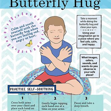 "Butterfly Hug Poster- Coping skills " Poster for Sale by sallysafadi ...